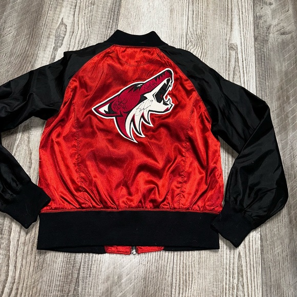 Reebok | Jackets & Coats | Vintage Rbk Satin Phoenix Coyotes Red Satin ...